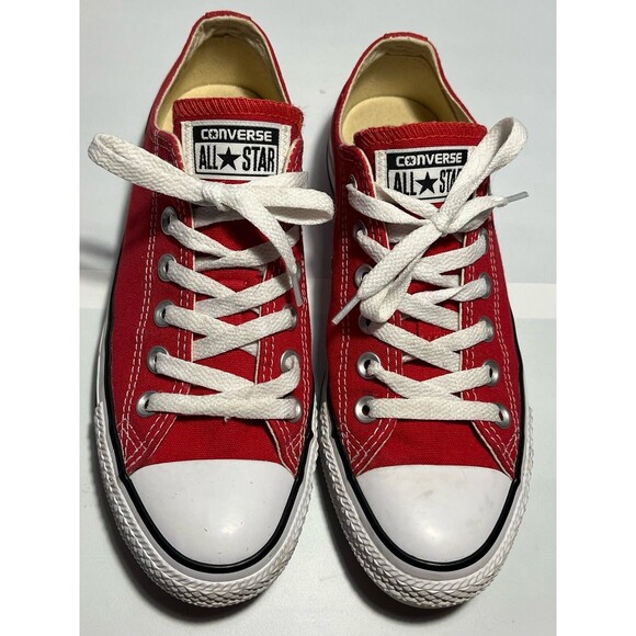 Converse | Shoes | Converse All Star Red Low Top Chuck Taylor Sneakers ...